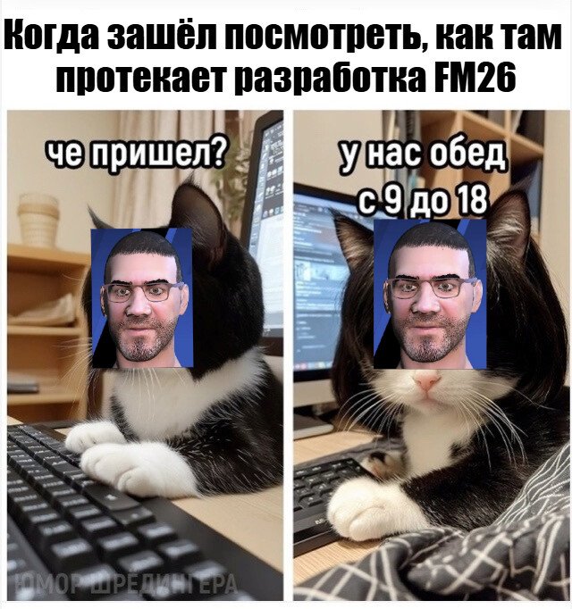 Мем Когда зашёл посмотреть, как там протекает разработка fm26 №186998