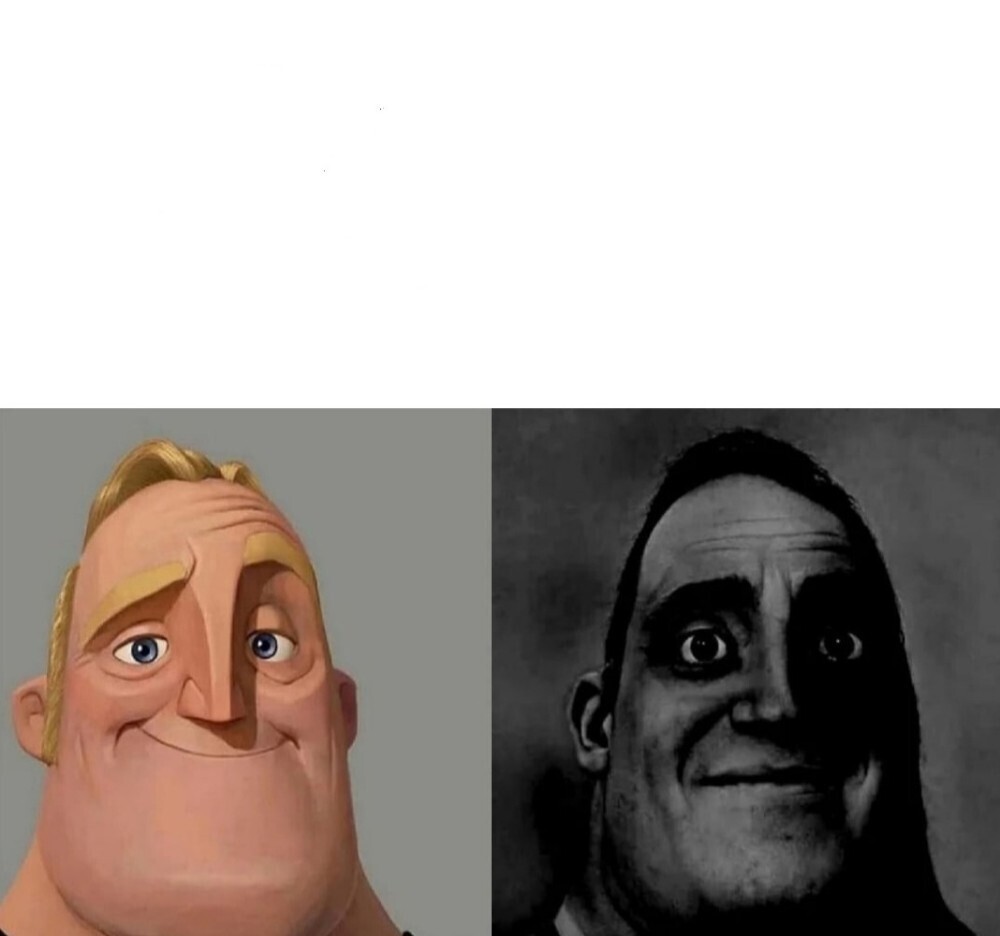 Создать мем «mr incredible becoming uncanny, mr incredible becomes ...